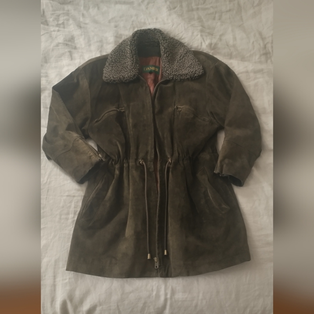 Danier Suede Shearling Jacket - Gem